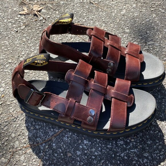 Dr. Martens | Shoes | Dr Martens Terry Aw04 Mens Size 1 Brown Leather ...